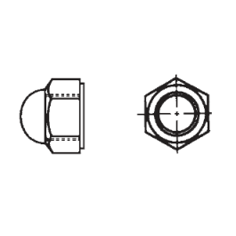Nylon Self Threading Lock Cap Nuts