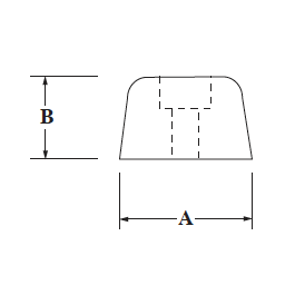 Plastic Cabinet Feet Nickel Plated Steel Inserts